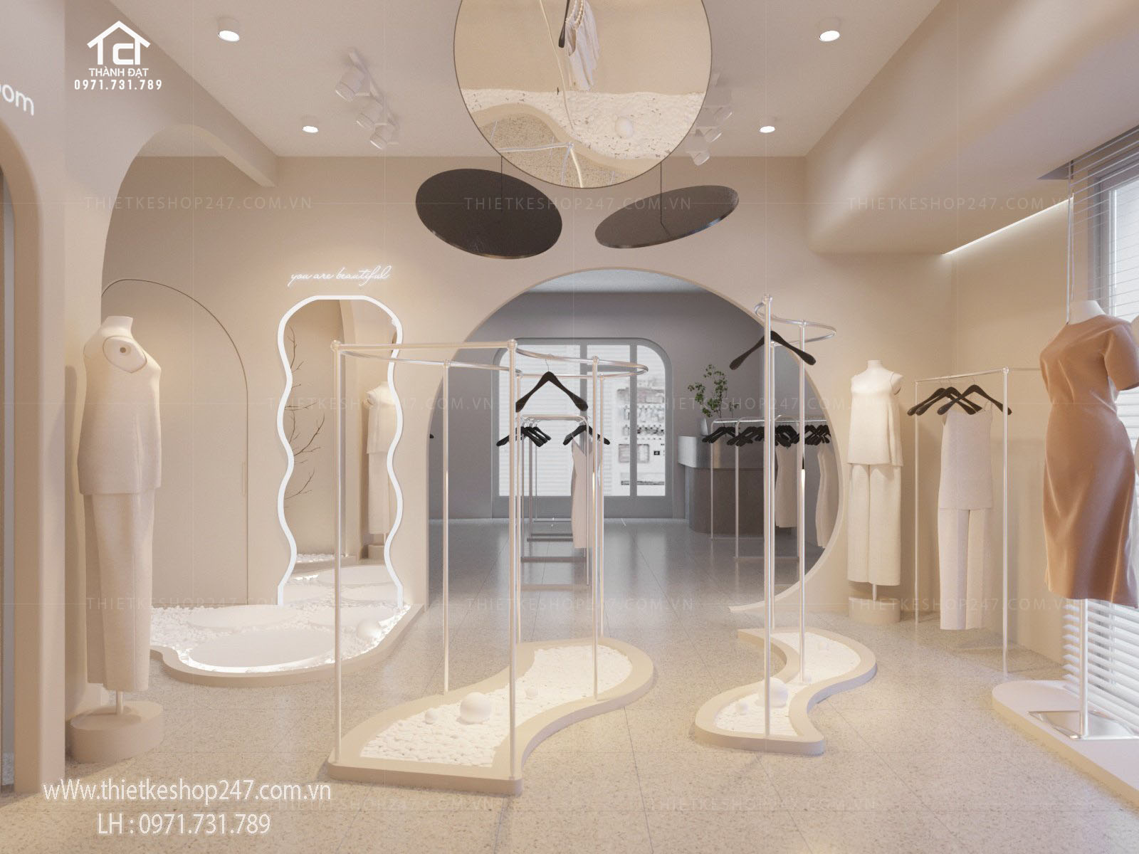 Mẫu thiết kế shop thời trang đẹp tinh tế và rất sang trọng – SuPiHouse